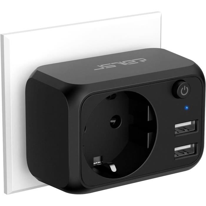 Prise Multiple USB, Mini 3 en 1 Chargeur USB Multiprises Murale 16A ...