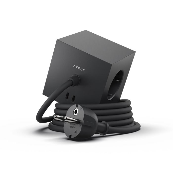 Multiprise Square 1 Usb-c 30W, 1.8M AVOLT Noir - Cdiscount Bricolage