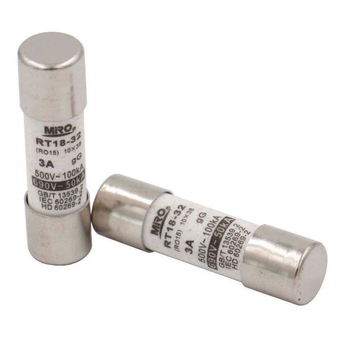 Tube cylindrique en céramique fusible Lien, RT18–32 (RO15), 10 * 38mm ...