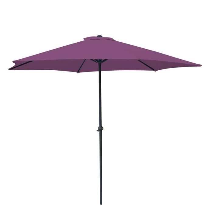 Parasol droit rond 270cm - Violet- OIA - Cdiscount Jardin