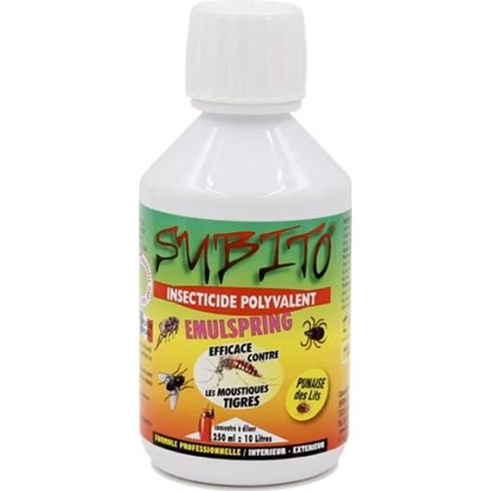 Insecticide polyvalent tous types d'insectes - Emulspring Subito 250mL ...