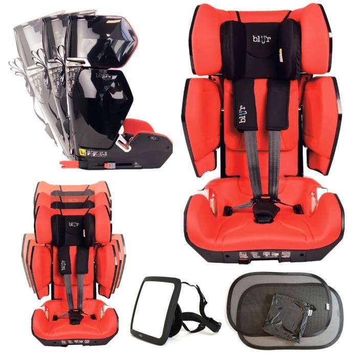 Blijr Uniek Rouge Siège enfant avec Wumbi Rétroviseur de siège arrière ...