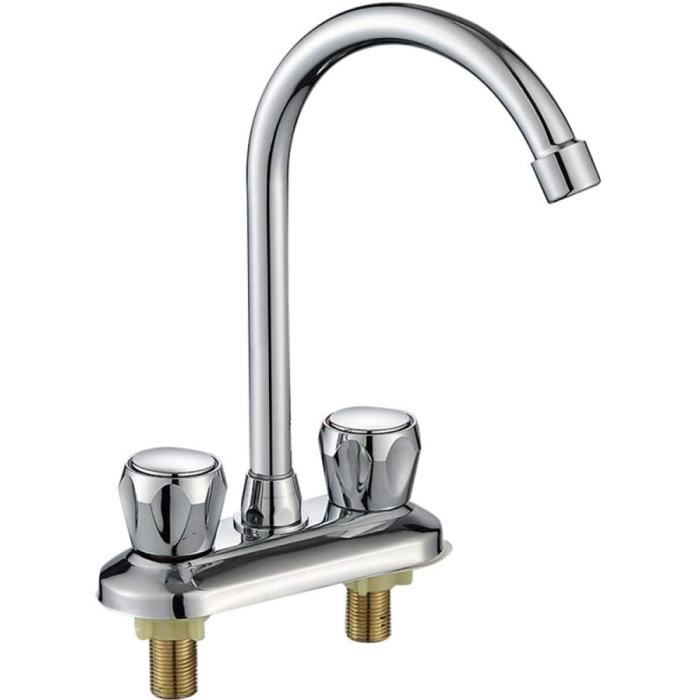 Robinet D'Évier À Légumes À Double Ouverture À Double Trou En Cuivre ...