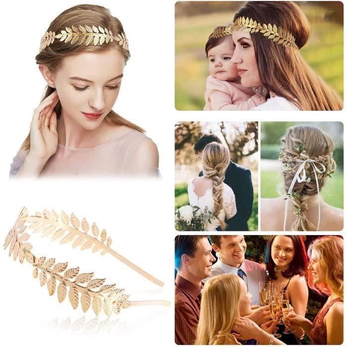 Couronne de Mariage - HAOPYOU - Modèle Doré - Alliage Durable - Léger ...