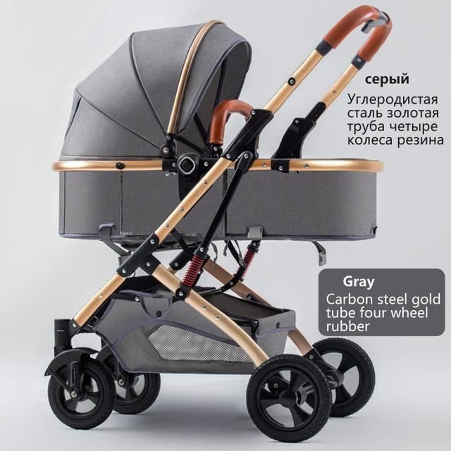 Poussette pliable ultra légère pour bébé 2 en 1 pour nouveau né avec ...