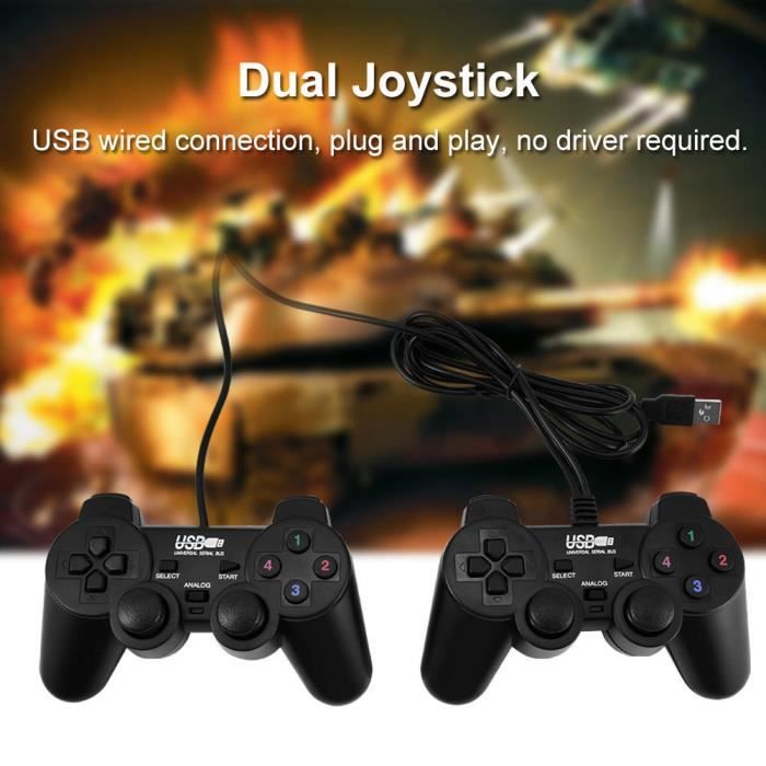 Diyeeni 2pcs Contrôleur de jeu filaire universel USB, Plug and Play ...