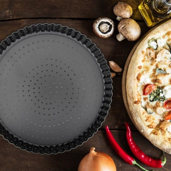 COC-7542325057183-Moule à Pizza pais et Antiadhésif en Acier au Carbone ...