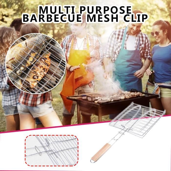 Barbecue Outils Barbecue Grill Net Ménage Barbecue Net Clip Clip De Poisson Grillé L87 ...