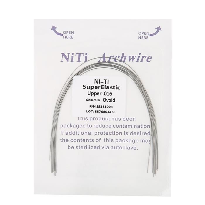 KIMISS Arc Fil 100pcs NiTi Rond Orthodontique Support Archwire Super ...
