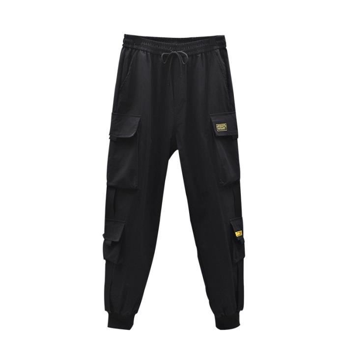Pantalon de jogging - Cargo pour Homme Streetwear Hip Hop Black ...