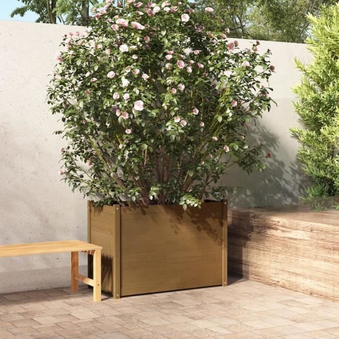 1461|BEL-ACHAT* Bac à fleurs de luxe - Jardinière d'extérieur Marron ...