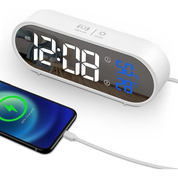 Réveil Numérique - Fonction De Commande Vocale - 40 Chansons De Réveil ...