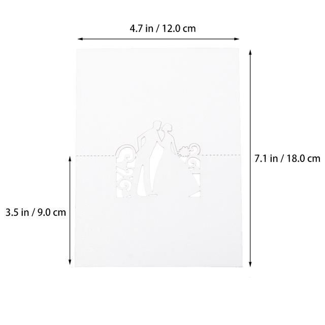 Carte d'invitation,Type E--Carte De Table En Papier Blanc, 50 Pièces ...