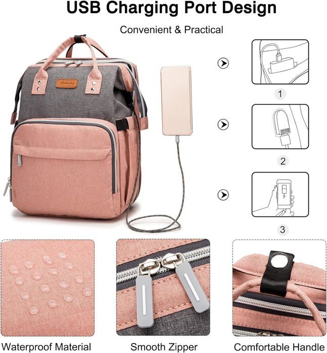 Sacs à Langer avec Matelas à Langer pour Bébé Multifonction Sac de ...