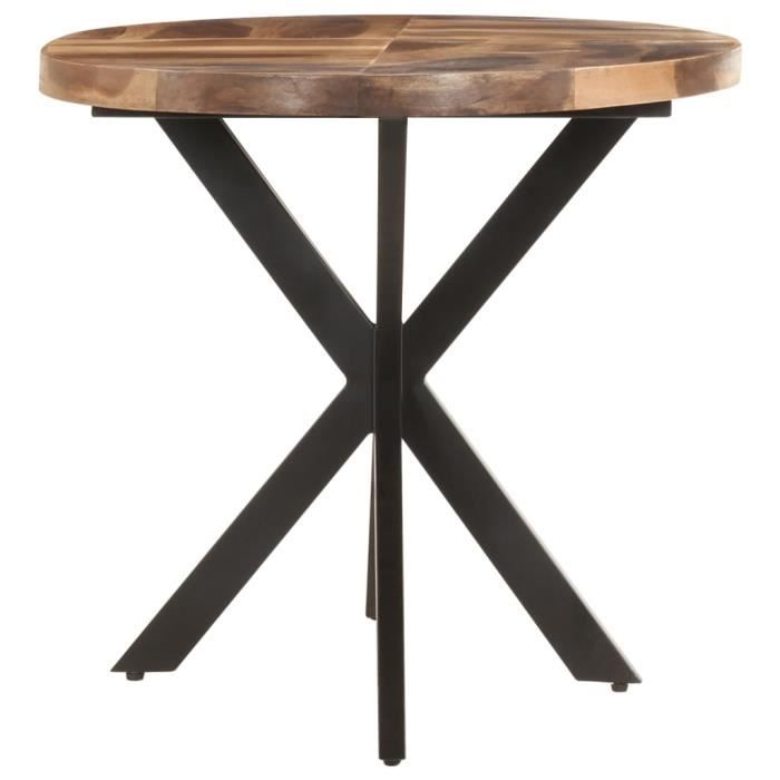 LES Table de salle à manger 140x80x75 cm Bois d'acacia massif117211 ...