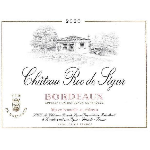 Château Roc de Ségur 2020 - AOC Bordeaux rouge - vin rouge de Bordeaux ...