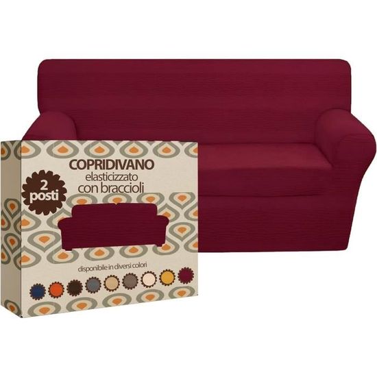 Sonit - Housse De Canapé 2 Places Avec Accoudoirs - Housse De Canapé 2 Places Élastique - Housse ...