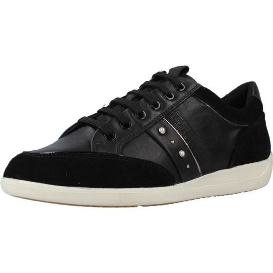 Basket Femme - GEOX - 134089 Noir - Semelle int. Micro Gome - Semelle ...
