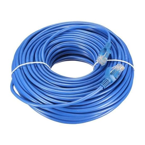 Câble Ethernet Câble Réseau RJ45 Bleu 30M QK46637 - Cdiscount Informatique
