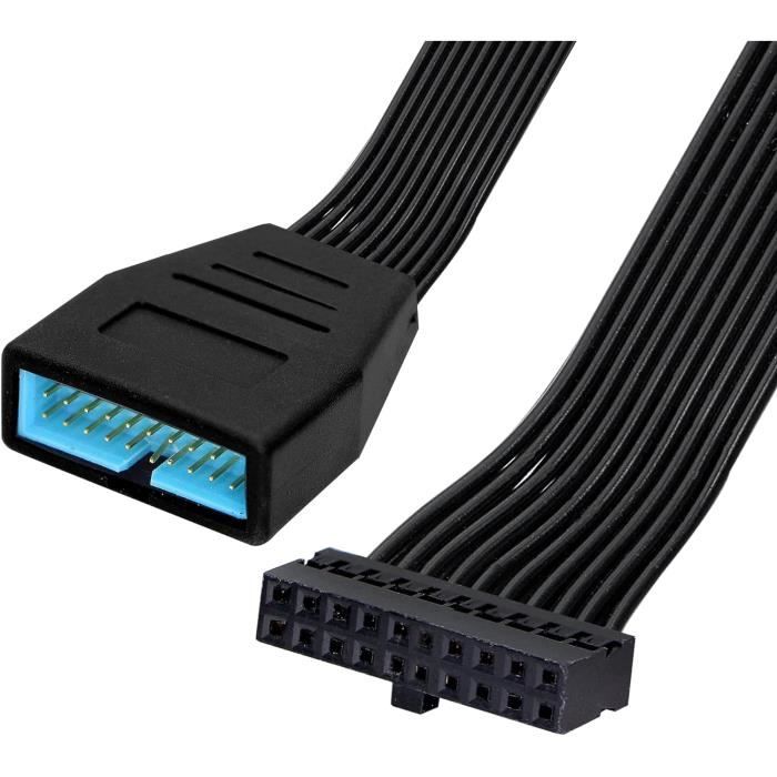 Câble d'extension USB 3.0, adaptateur d'extension interne USB 3.0 19-20 ...