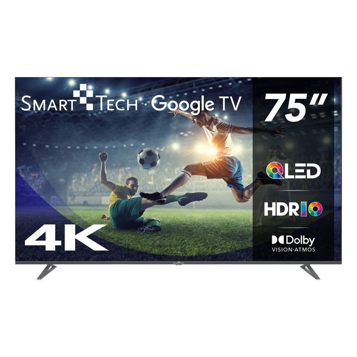 Smart Tech TV QLED 4K UHD 75' (189cm) 75QG03H Google TV- 4xHDMI - 2xUSB ...