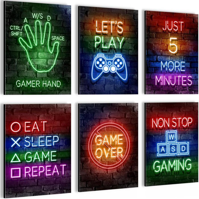 Tableau Gamer Gaming Poster,Affiche Decoration Murale Pour Salle De ...