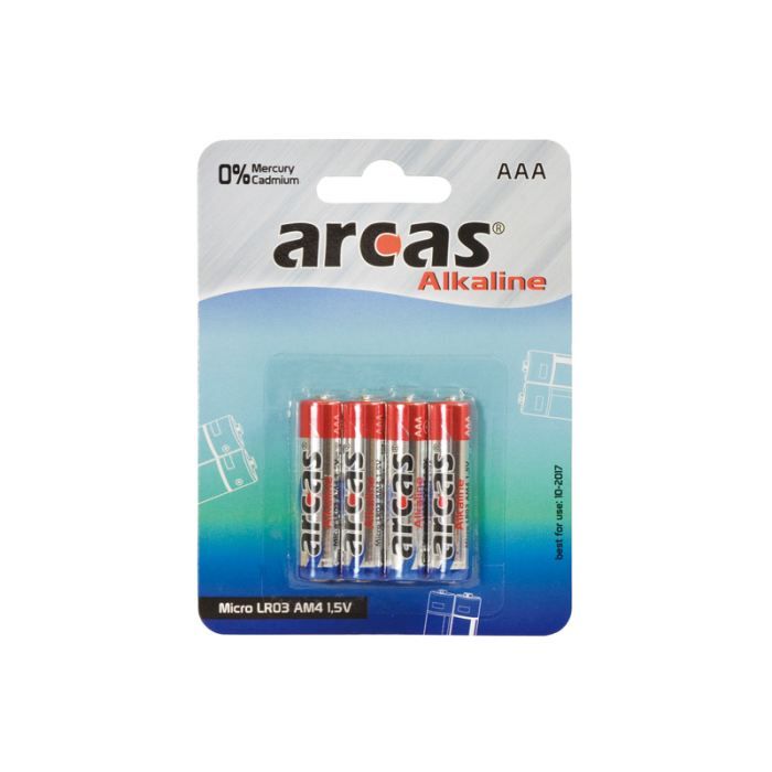 Pack de 4 piles Alcaline Micro AAA Arcas - Cdiscount Bricolage