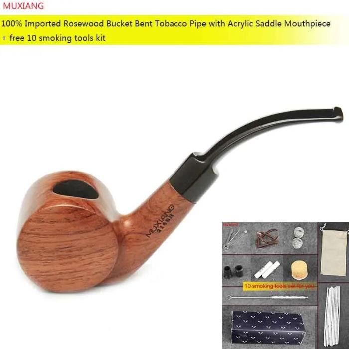AD0003 - 16 Types Free 10 Smoking Pipe Tools Bent Rosewood Tobacco Pipe ...