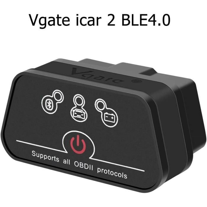 OBD Bluetooth, icar 2 BLE4.0 OBD2 Adapter Outils de Diagnostic Lecteur ...