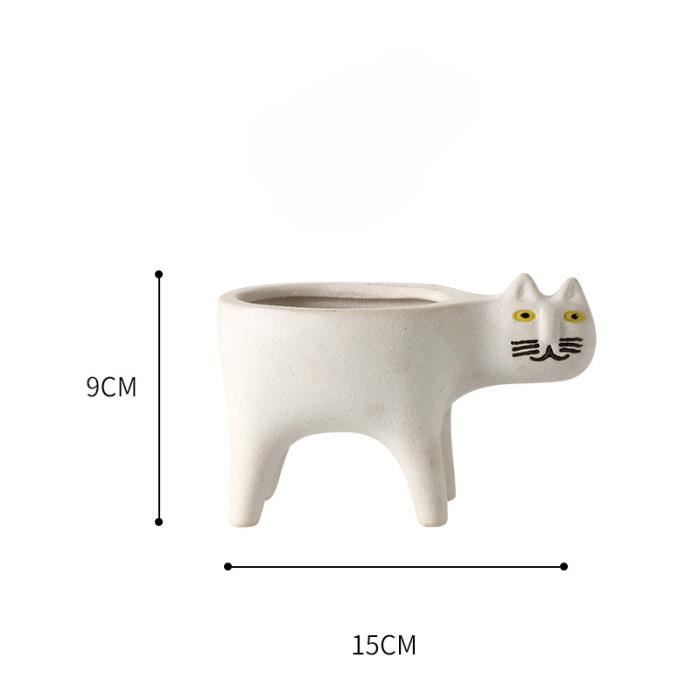 Pot de fleur,Pot de fleurs dessin Animé chat Animal en céramique ...