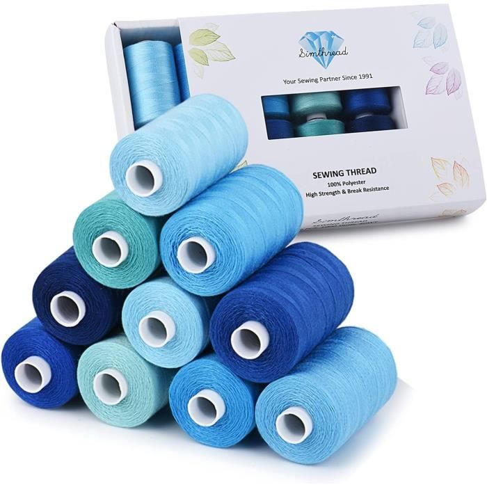 Fil À Coudre Tout Usage, 10 Bobines De Fil En Polyester De 1000 Yards ...