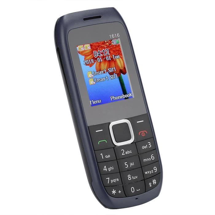 EBTOOLS téléphone portable à gros boutons 1616 1.7inch Dual-SIM Dual ...