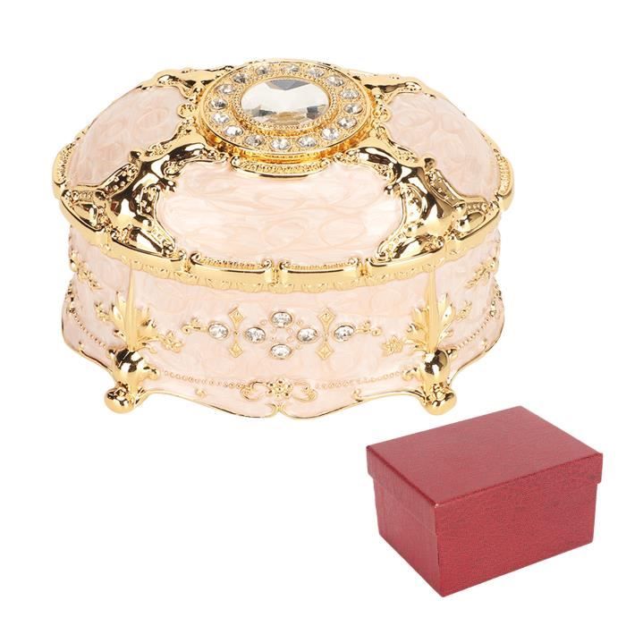 KIMISS boîte de rangement de bibelot ovale Boîte à bijoux vintage ...