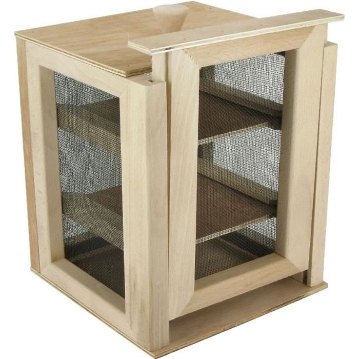 Fromager de table - MASY - 203 - Marron - 2 étagères - Toile métallique ...