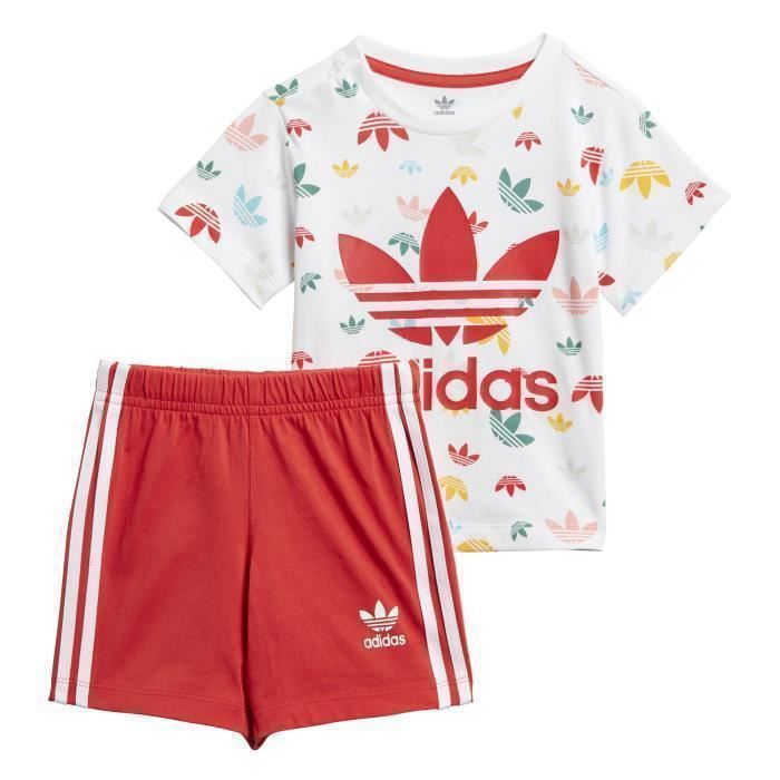 Baby-kit adidas Originals Colourful Trefoil Blanc/multicolore/rouge ...