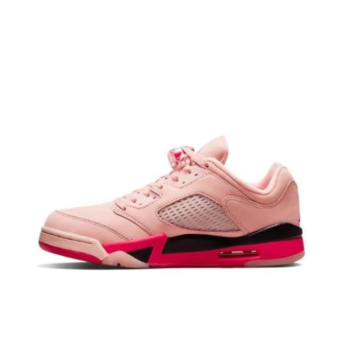 Air Jordan 5 Retro low Chaussures de basket vintage Couleur rose ...