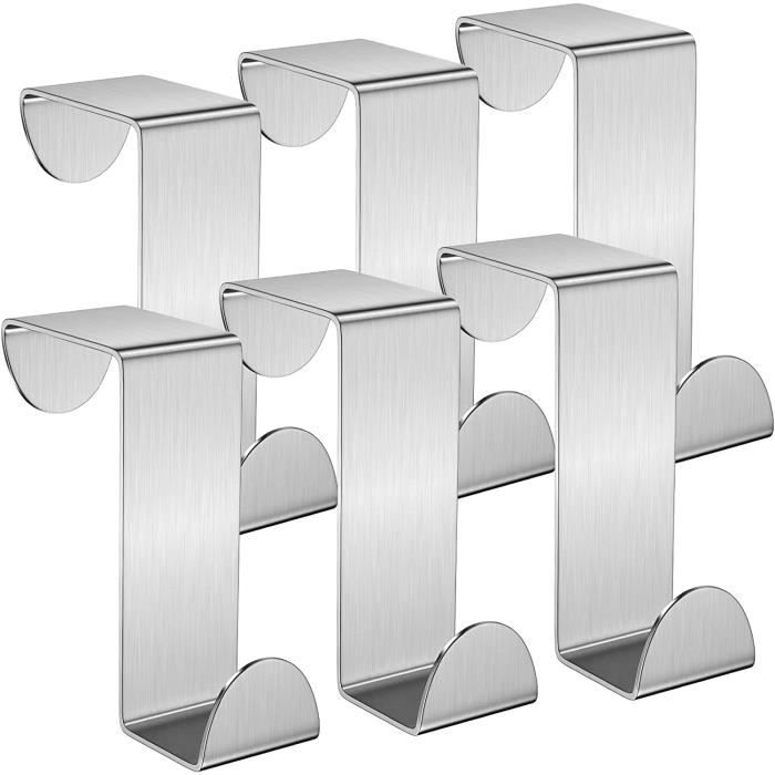 Lot De 6 Crochets De Porte Robustes En Acier Inoxydable Avec Crochets ...