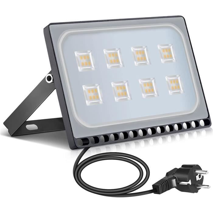 50W Projecteur Led Avec Prise, Spot Led Extérieur Ip65 Projecteur ...