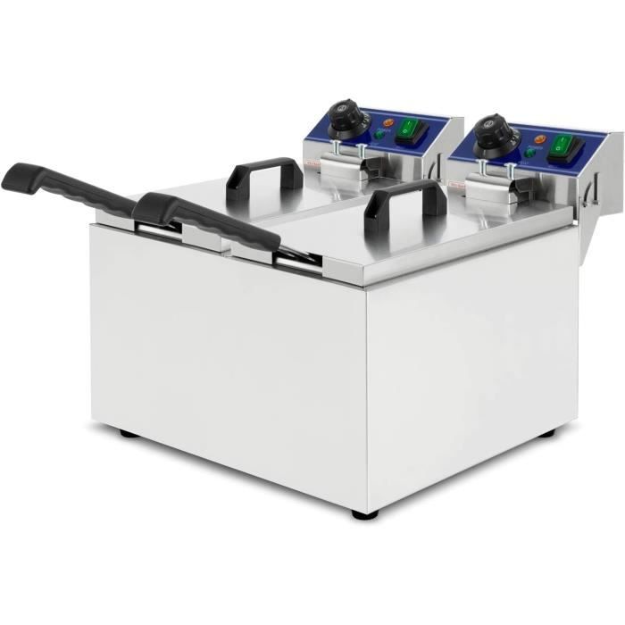 Friteuse Electrique Professionnelle 2X 8L, 6000W, 230V, Principe De La ...