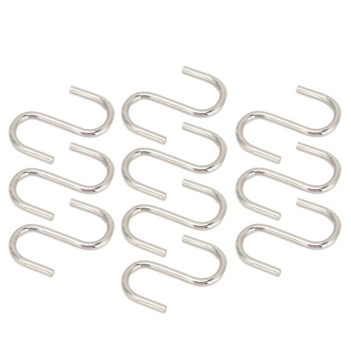 Crochets en forme de S - SONEW - Lot de 10 - Métal solide - Utilisation ...