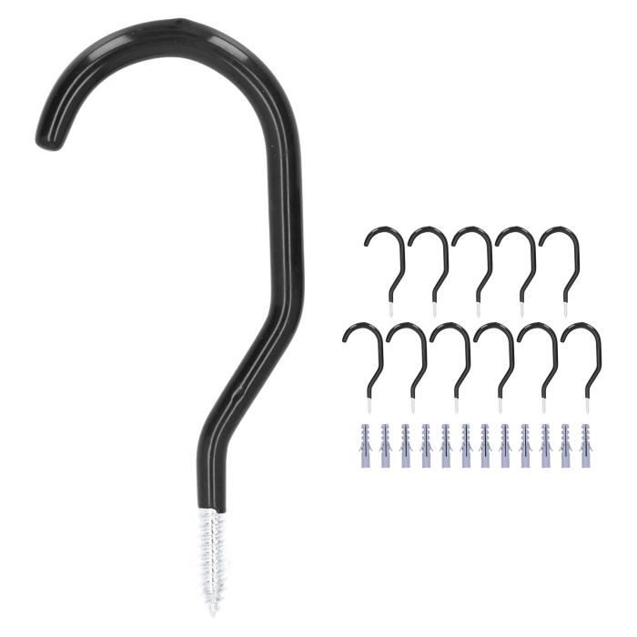 Tbest Crochets suspendus pour rangement de vélos 12 pièces crochets de ...