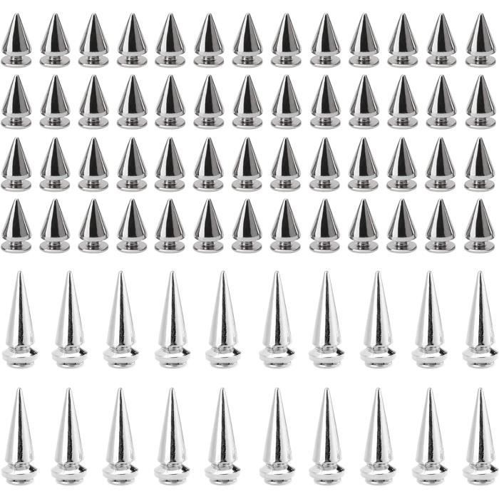140 Pièces Rivet Cône, Rivet Punk, Rivets À Vis Forme De Cône, Punk Cone Rivet, Metal Bullet ...