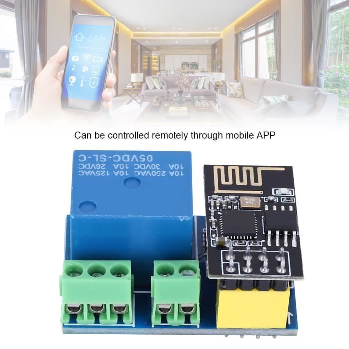 VBESTLIFE module de relais ESP-01S Relais, Dispositif de Module de ... VBESTLIFE module de relais ESP-01S Relais, Dispositif de Module de ...