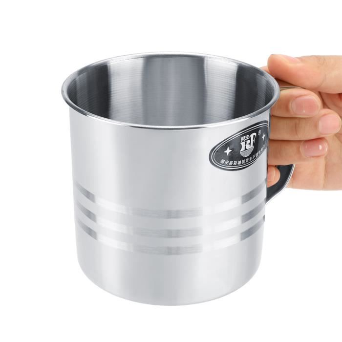 Fafeicy Tasse en acier inoxydable Tasse à thé en acier inoxydable avec ...