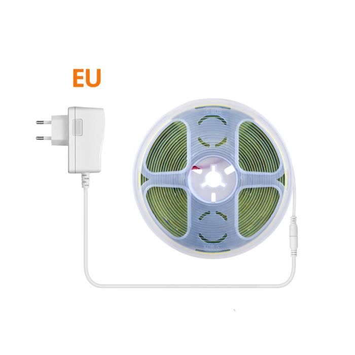 BANDE LED,With EU Plug-blanc chaud-4 m--Bande lumineuse LED COB avec ...