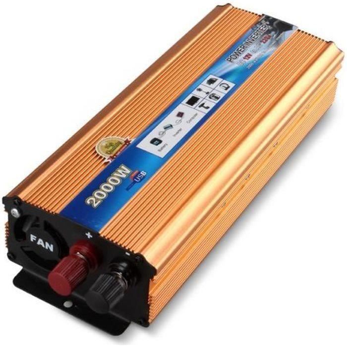 Convertisseur D’or 12V - 220V 2000W pour auto voiture maison etc Di52804 - Cdiscount Auto