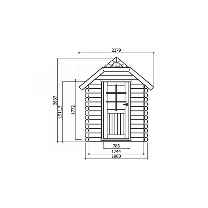 Abri de jardin - SOLID - Galway - Bois massif - 198x298cm - Sécurité ...