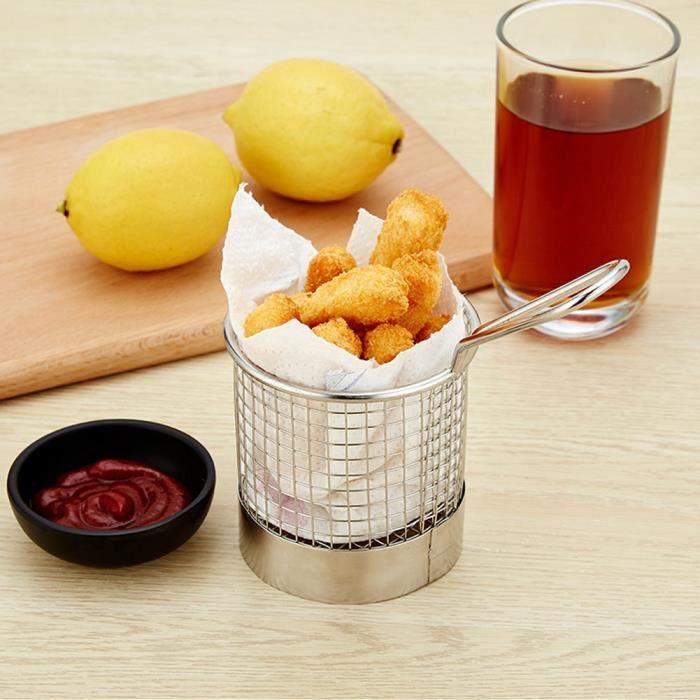 Panier alimentaire, en acier inoxydable rond français fry basket ...
