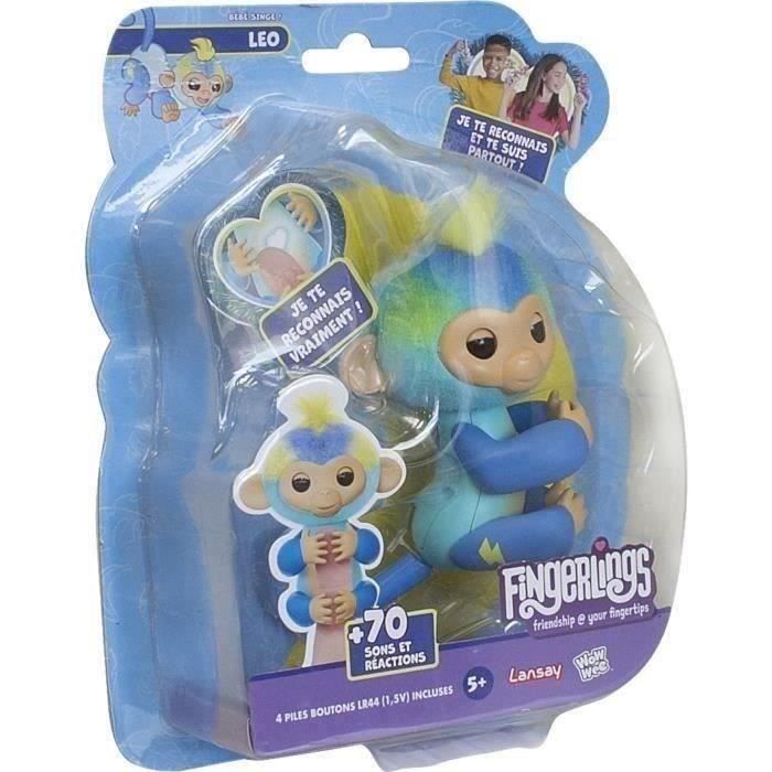 FINGERLINGS - LEO - Petit singe interactif - LANSAY - Animal à fonction ...