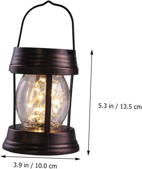 2 Pièces Lanterne Solaire Lumière Pour Terrasse Extérieure Lanternes De ...
